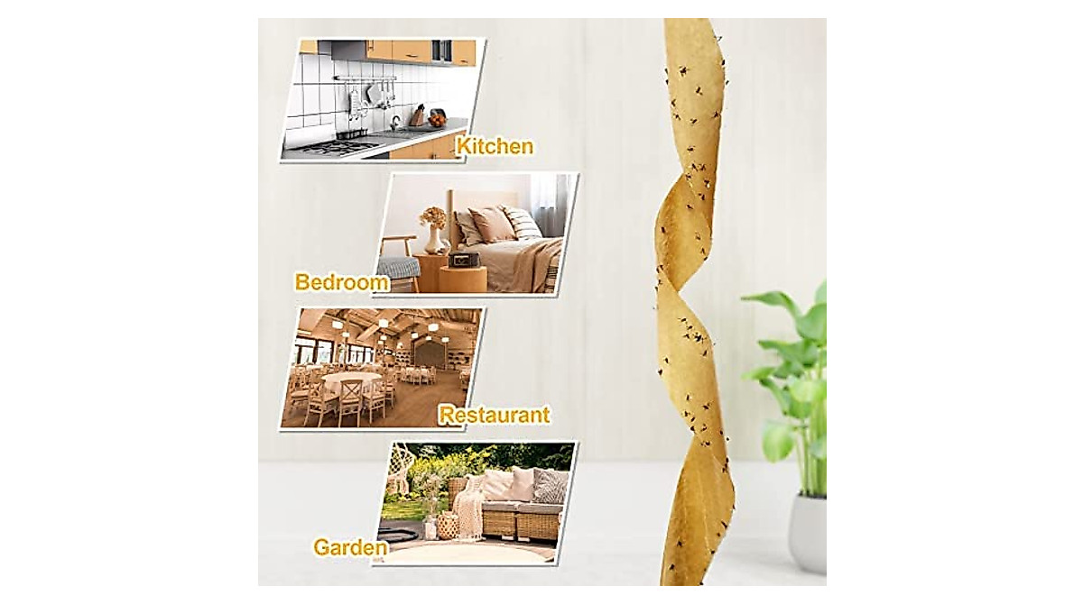 Dwcom 20PCS Sticky Fly Strips - Indoor & Outdoor Control