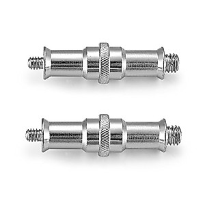 Neewer 2 Pieces Standard 1/4 to 3/8 inch Metal Male Convertor Threaded Screw Adapter Spigot Stud for Studio Light Stand, Hotshoe/Coldshoe Adapter, Ball Head, Wireless Flash Receiver, Trigger