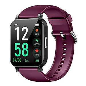 EURANS Smart Watch 41mm, Full Touchscreen Smartwatch, Fitness Tracker with Heart Rate Monitor & SpO2, IP68 Waterproof Pedometer Watch for Women Men Compatible with iOS & Android Phones