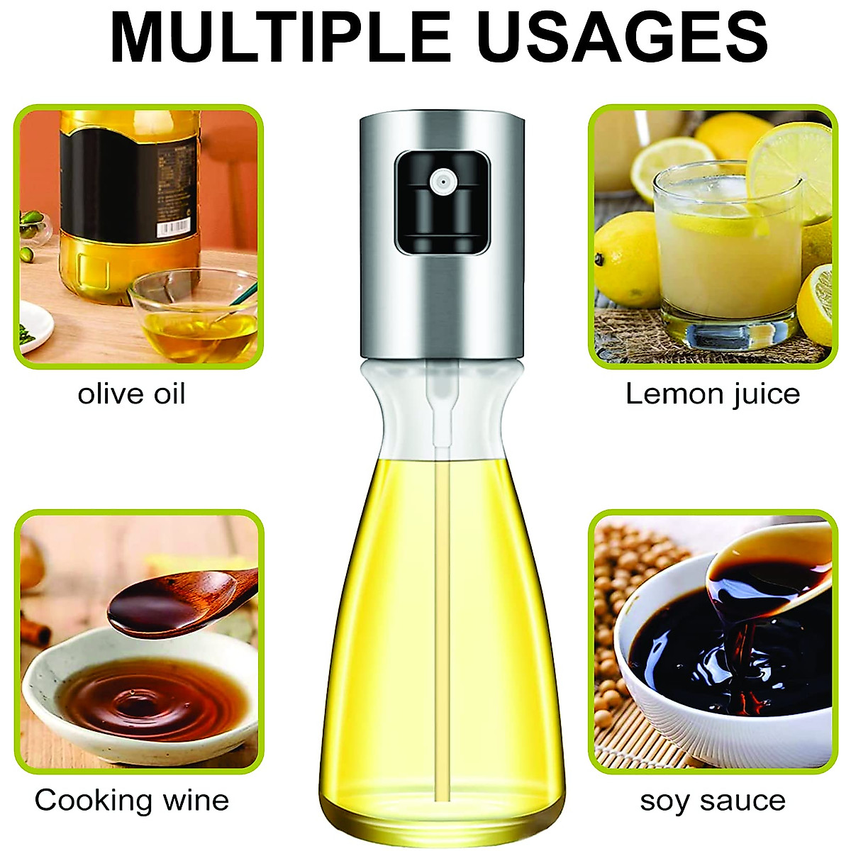Oil Sprayer for Cooking, Olive Air Fryers, Sprayer, Spray For Salads, Barbecues, Kitchen Baking
