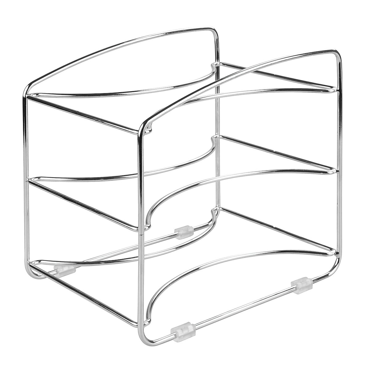 iDesign Classico Kitchen Organizer Rack for Aluminum Foil, Sandwich Bags, Plastic Wrap - 3 Shelves, Chrome