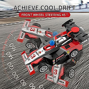 AISYAH Remote Control Car - Spray Car with Lights Control Car, Red Drift Racing Sport Control Cars Toy, Remote Control Car for Boys 8-12, 6 Year Old Boy Gifts