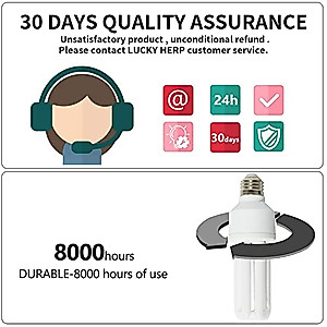 LUCKY HERP UVA UVB Light Bulb for Birds 2.4 UVB 20W Compact Flourescent Lamp for All Kinds Captive Birds