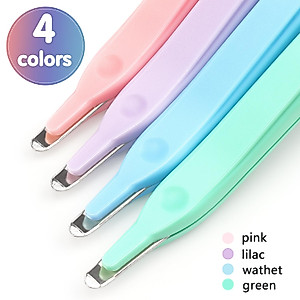 ZZTX 4 PCS Professional Magnetic Staple Remover Puller Rubberized Staples Remover Staple Removal Tool for School Office Home(Blue, Pink, Purple, Green)