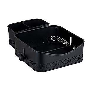 Asiatic Craft Salt Pepper and Napkin Caddy - Galvanized Black Holder Metal for Kitchen Farmhouse Organizer Indoor Outdoor Table Home Décor Hotel Design 1 AC-AE-037N