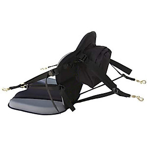 GTS Expedition Molded Foam Kayak Seat - Standard Zipper Pack Comfortable Padded Kayak Canoe Boat Seat Fishing Seat Super Supportive Lumbar Support, Comfortable Kayak Adjustable Backrest