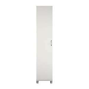 Pemberly Row Transitional 16" Utility Storage Cabinet in White