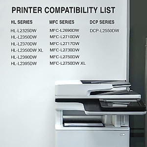 OMC Compatible TN760 High Yield Toner Cartridge Replacement TN-760 TN730 TN-730 for Use with Brother HL-L2325DW HL-L2390DW MFC-L2710DW MFC-L2750DW MFC-L2717DW DCP-L2550DW (1-Pack)