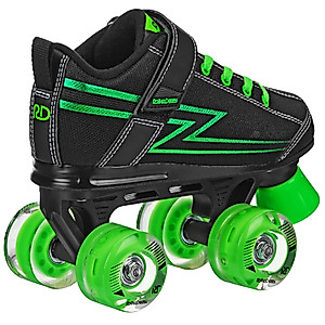 Roller Derby Blazer Boy's Lighted Wheel Roller Skate Black/Green Size 13J