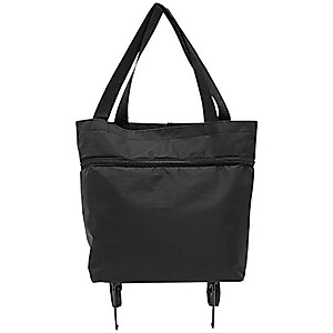 Collapsible Trolley Bag Folding Shopping Bag with Wheels Foldable Grocery Bag Laundry Bag