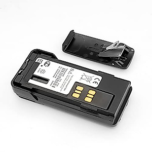 PMNN4409 Replacement Battery [Upgraded] for Motorola MotoTRBO Radi Motorola UHF Radi PMNN4491 PMNN4491A PMNN4491B PMNN4448AR PMNN4409AR NNTN8560A PMNN4493A PMNN4406BR PMNN4407 Battery with Belt Clip