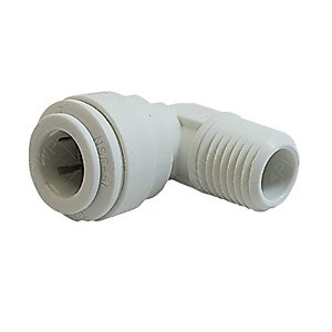 John Guest Speedfit PP480823W 1/4OD by 3/8NPTF Fixed Elbow, 10-Pack