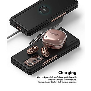 Ringke Slim Compatible with Samsung Galaxy Z Fold 2 Case, Hard Solid PC Back Lightweight Shockproof Full Protective Cover for Z Fold2 - Black