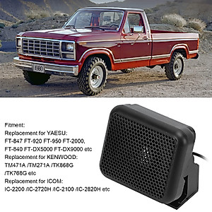 Radios External Speaker, 3W 8Ω Black ABS Two Way Universal CB External Speaker, for Audio Speakers with External Speakers, Car Radio, Small Speakers