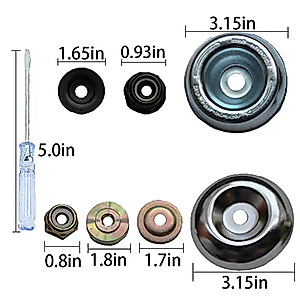 ISWAWO Steel Trimmer Head, Universal Weed Eater Blades 6 Steel Razors 65Mn Professional Blade Cutter Replacement for String Trimmers - 1 Trimmer Head & 2pcs Different Blade Adapter Kits