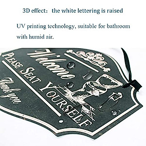 Funly mee Metal Wall Sign - remove shoes sign, please seat yourself sign