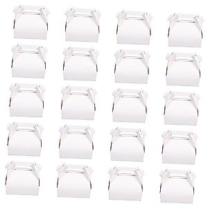 NOLITOY Mini Pastry 20Pcs Boxes Kraft paper food box cajas para cupcakes mini cakes mini cupcake Mini Pastry white kraft paper case treat case candy kraft container portable bracket