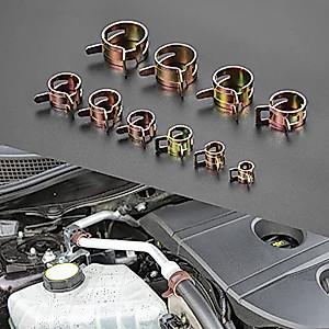 OCR 200Pcs 6-22mm Fuel Hose Line Spring Clip Clamps Fasteners Silicone Vacuum Hose Pipe Clamp Steel Wire Air Tube Water Pipe Clip10Sizes