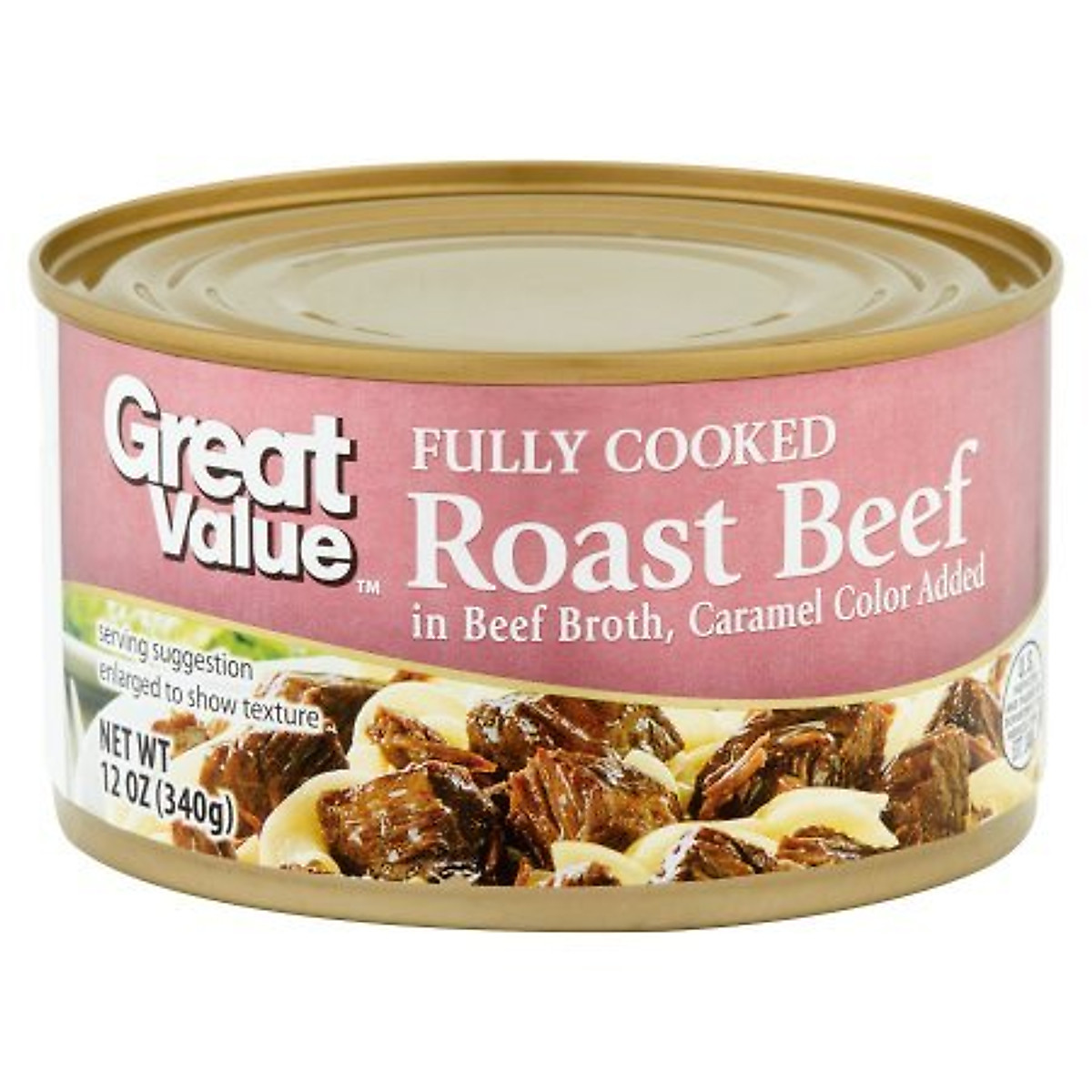 Great Value Roast Beef in Beef Broth, 12 oz (Pack of 2)