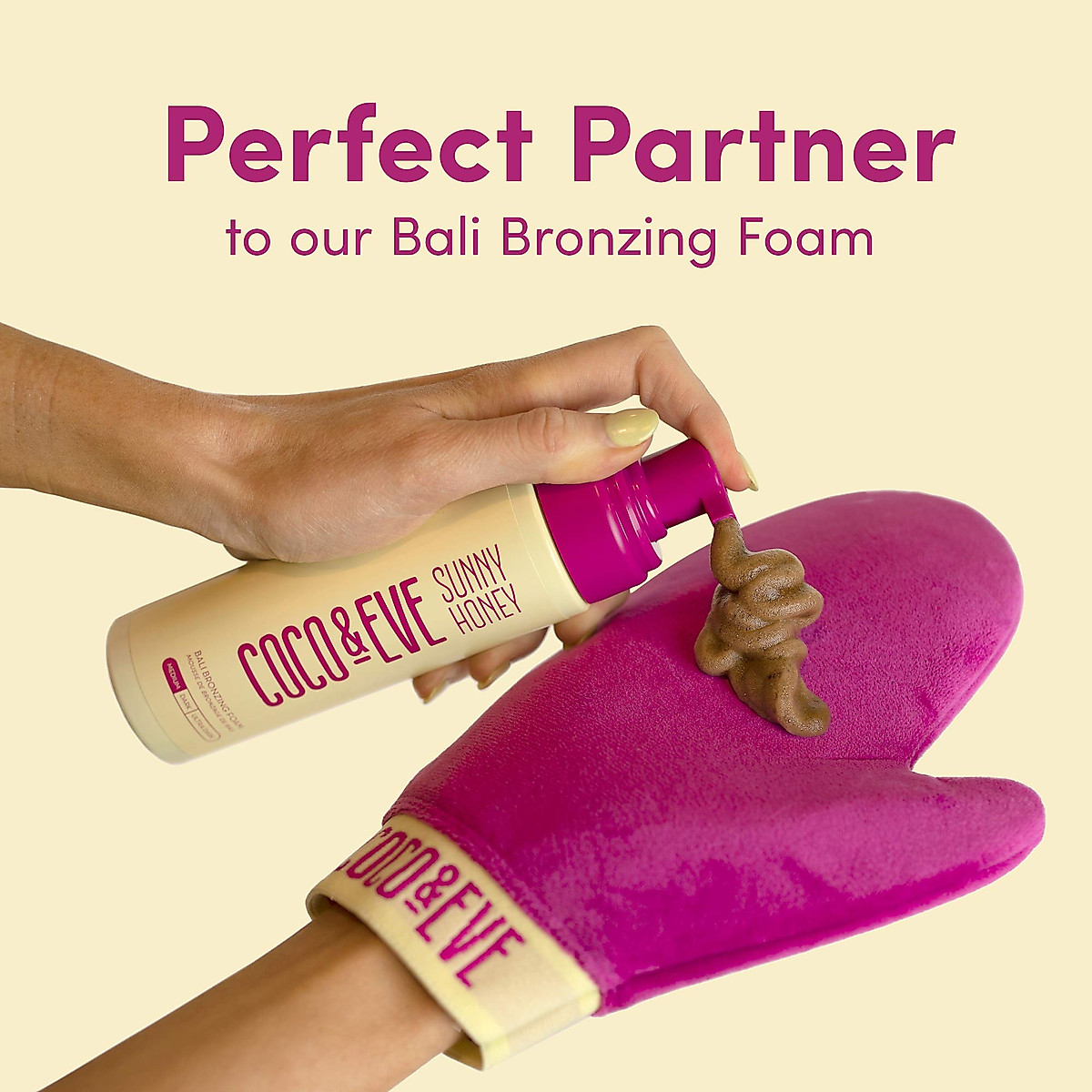 Coco & Eve Sunny Honey Bali Bronzing Soft Velvet Self Tanning Mitt Applicator