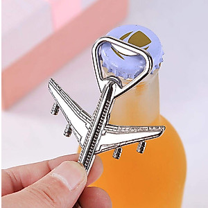 50pcs Silver Airplane Bottle Opener Aircraft keyring For Wedding Party Favor