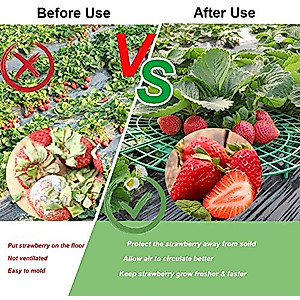 Medoore 5 Pack Strawberry Supports, Adjustable Strawberry Growing Racks Plant Climbing Rack Vine Pillar Garden Stand Balcony Vegetable Rack for Keeping Fruit Elevated to Avoid Ground Rot