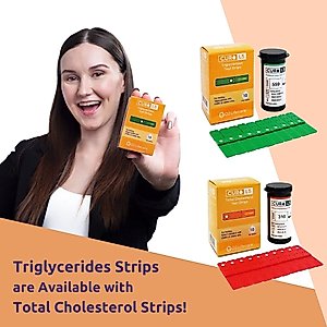 CUROfit Quick Home Blood Total Cholesterol and Triglycerides Test Kit - CURO L5 Digital Meter - Easy Use, Accurate Results, Comprehensive Health Tracking, Portable Design, and All-Inclusive Kit