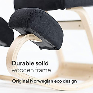 Luxton Ergonomic Kneeling Chair with Extra Padding - Posture Support Comfortable Office Desk Chair - Angled Rocking Stool & Balancing Seat - Natural Relief for Neck or Back Pain