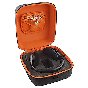 Geekria Shield Case for Large-Sized Over-Ear Headphones, Replacement Hard Shell Travel Carrying Bag with Cable Storage, Compatible with Beyerdynamic DT 880 Pro, AKG K167 Headsets (Dark Grey)