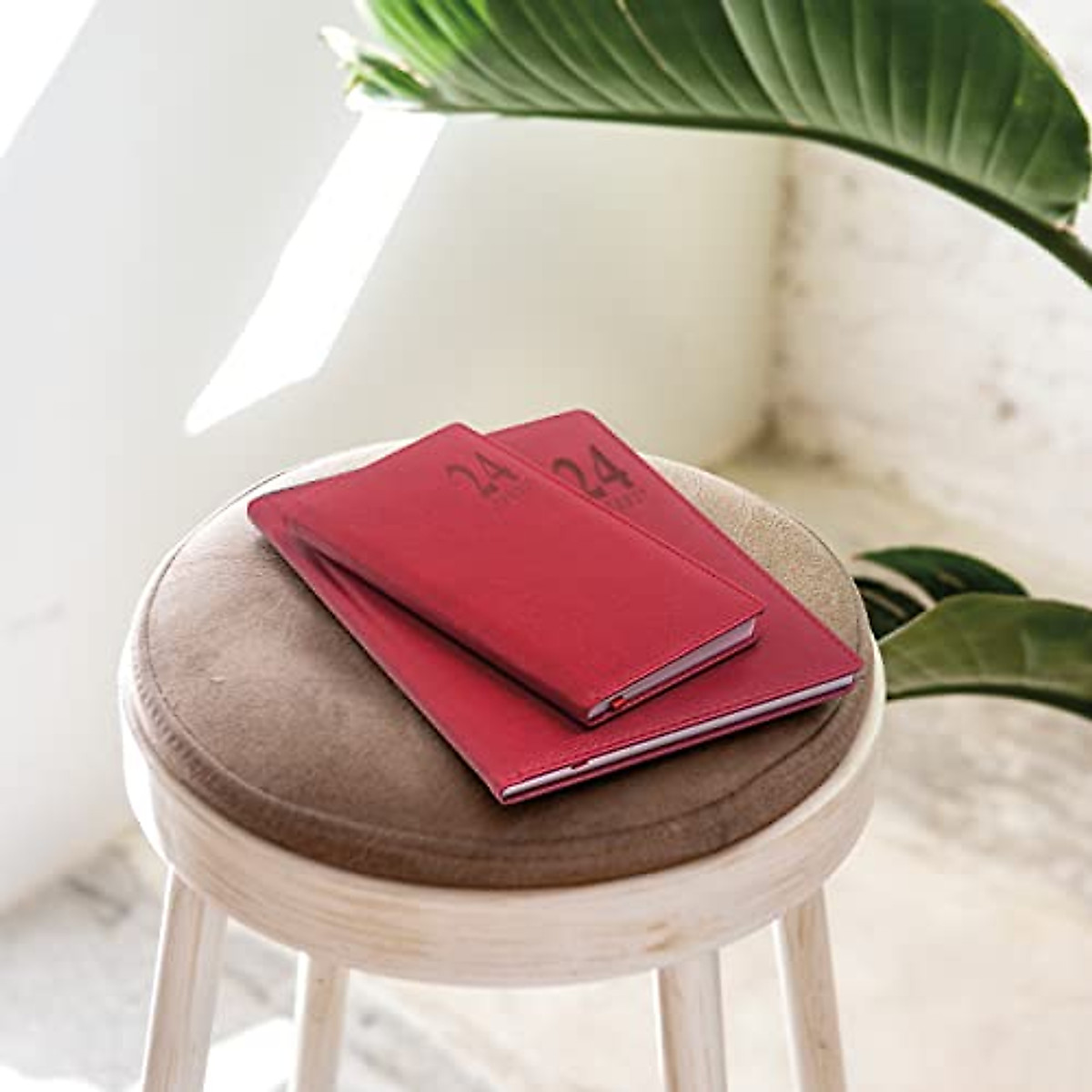 Letts of London Milano Weekly Planner, 12 Months, January to December, 2024, Appointments, A5 Size, 8.25" x 5.875", Red (CTO3XURD-24)