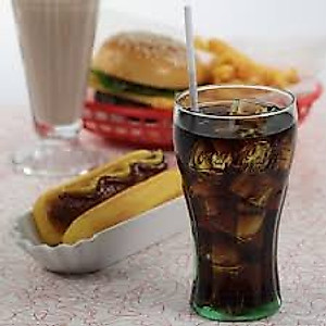 Genuine Coca-Cola Green Glass, Contour Glass Set of 4-16 oz. As Timeless as They are Functional! Vintage Inspired and Made of Georgia Green Glass, Embossed Coca-Cola Logo. A Classic Bell (4)