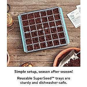 Burpee SuperSeed Seed Starting Tray | 36 Cell Reusable Seed Starter Tray | for Starting Vegetable, Flower & Herb Seeds | Indoor Grow Kit for Plant Seedlings | for Germination Success