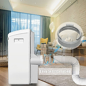 Air Conditioner Exhaust Hose Tube Connector Portable Exhaust Hose Duct Interface Adapter A/C AC Air Conditioner Exhaust Hose Coupler for Portable Mobile Air Conditioner Accessories ( Round)