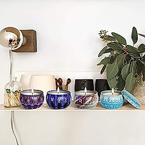 PEILIN 12 Constellations Scented Candles Gift Set 2.5oz Strong Fragrance Aromatherapy Candles Portable Travel Tin Jar Candles Gifts for Home Scented Decoration Birthday Valentine'sDay，Christmas