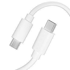TALK WORKS USB C to USB C Cable 10 ft Android Phone Charger Heavy Duty PD Type C Fast Charging Power Delivery Cord for Samsung Galaxy S21, 20, 10, 9, 8, for Apple MacBook, iPad Pro, Switch - White