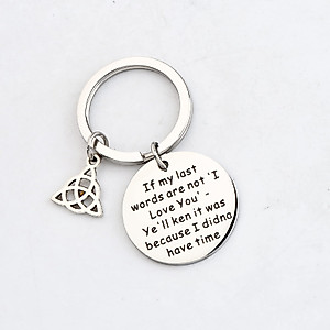 LQRI TV Show Inspired Jewelry Romantic Celtic Gifts If My Last Words Are Not I Love You Keychain Celtic Love Knot Gift for Diehard Fans (K-if my fast)