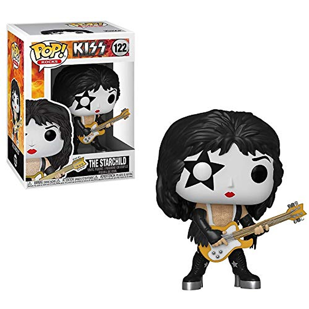 POP Rocks: KISS - Starchild (Paul Stanley) Funko Vinyl Figure (Bundled with Compatible Box Protector Case), Multicolored, 3.75 inches