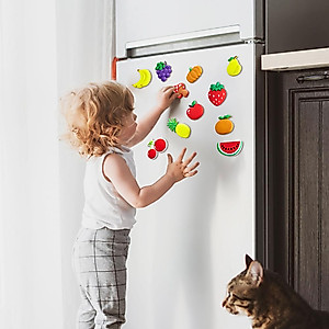 Waterproof PVC Refrigerator Magnet Stickers - Cut Fruit Design Strong Hold for Photos Notes & Decorations