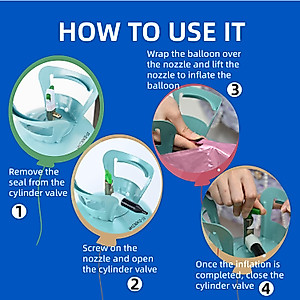 AmazGas 13.4L Helium Tank With 14.9 cu.ft 99.99% Pure Helium Gas Blend Kit, Helium Tank For Balloons At Home, 50 Latex Balloons And Ribbons And Balloon Sealant Included (13.4L, 1 Box)