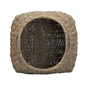 Household Essentials Handled Basket, Natural Seagrass