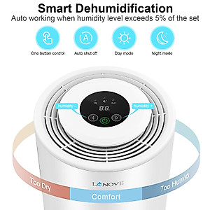 Large Dehumidifiers for Home - 68oz 2000ML Upgraded Humidity LCD Display Dehumidifiers for Basements Drain Hose, Quiet Portable Small Dehumidifier for Room Bedroom Bathroom Closet RV Control Panel