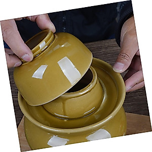 OUSIKA for Container Sealing Chinese Storage Canister Water Vegetables Cansiter with Pickled Egg Jars Sauerkraut Duck Tradition Bottle Crock Capacity Paocai Foods Pickle Jars