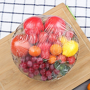 wansizhian 90 Piece Reusable Elastic - Elastic Bowl Cover with Stretch PE Plastic Food Storage Cover Elastic Bowl & Plate Wrap Bowl Cover for Leftovers and Meal Prep (90)’