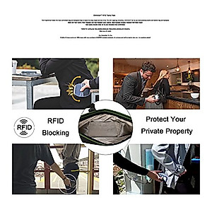 ENKNIGHT Big RFID Money Belt for Travel Running Waist Pack Fanny Pack Green