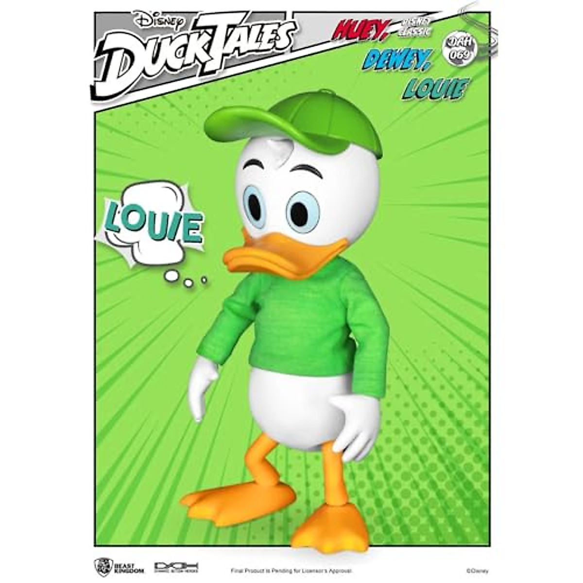 Beast Kingdom DuckTales: Huey, Dewey and Louie DAH-069 Dynamic 8ction Action Figure Set, Multicolor