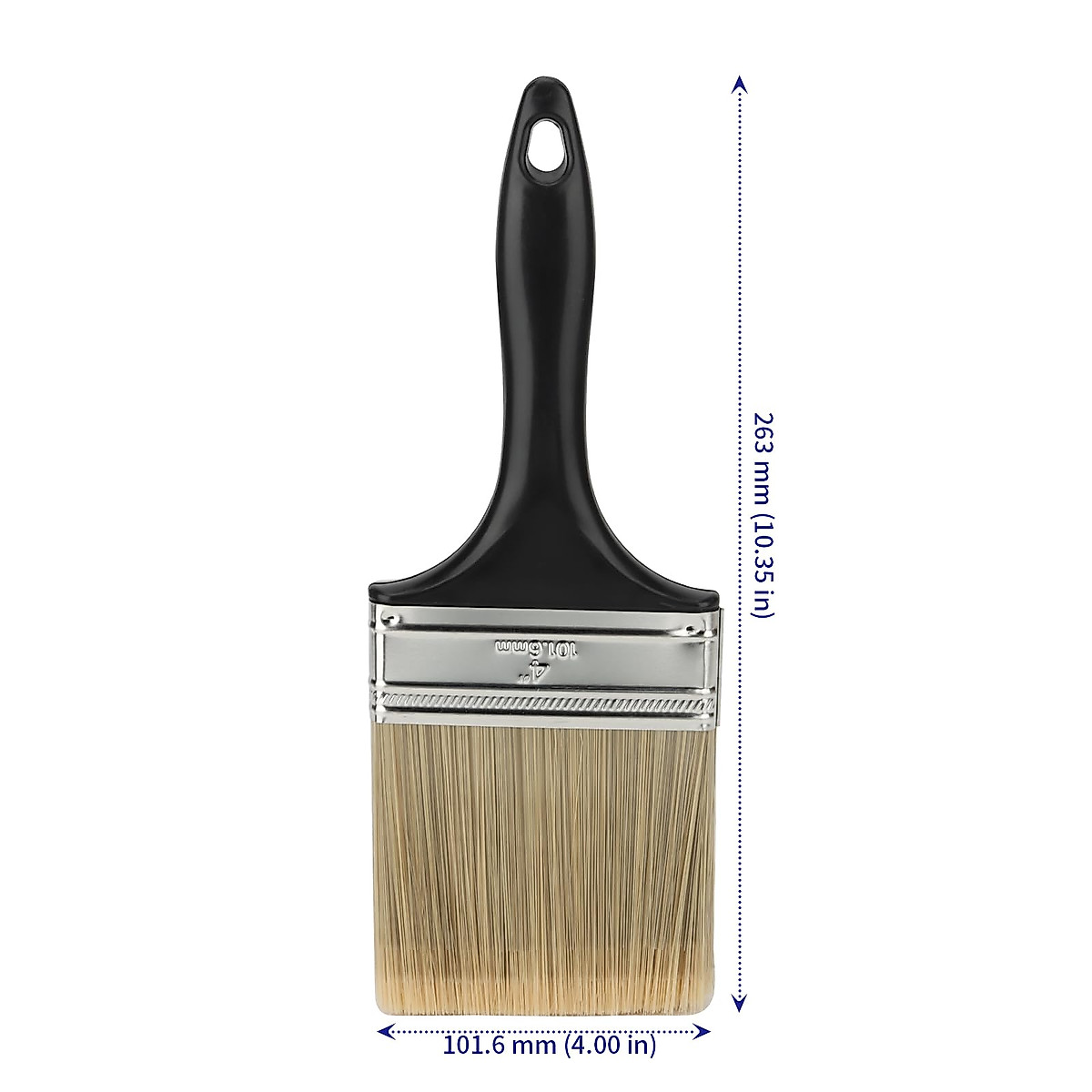 SOUJAP 8PCS 4 Inch Paint Brushes Bulk, Plastic Handle Paint Brushes, Home Repair Flat Paint Brushes Tools for Acrylic Painting Outdoor Use Wall