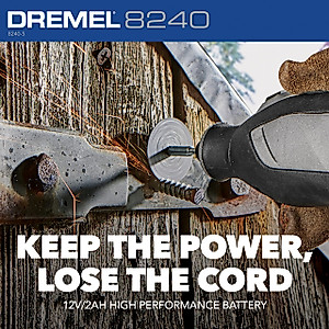 Dremel 8240 12V Cordless Rotary Tool Kit with Variable Speed and Comfort Grip -Includes 2AH Battery Pack, Charger & more (Renewed)