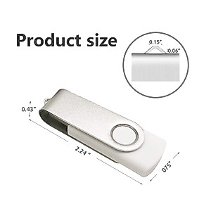 ERKE 1GB USB 2.0 Flash Drive 5 Pack Portable Thumb Drives Swivel Jump Drive Zip Drive Memory Sticks with Type-C/Micro USB Adapter for PC/Laptop