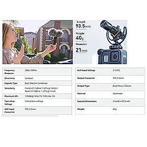 Deity V-Mic D4 Duo Video Microphone Dual Mono/Stereo Recording Interview Mic with Shock Mount for Vlog Pocket Cam DSLR Camera