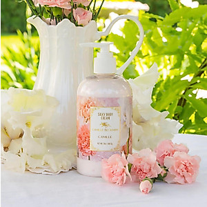 Camille Beckman Camille Scented Silky Body Cream, Daily Moisturizer for All Skin Types, Non-Greasy Vegan Formula to Nourish and Soften Hands and Body, 13 Ounce